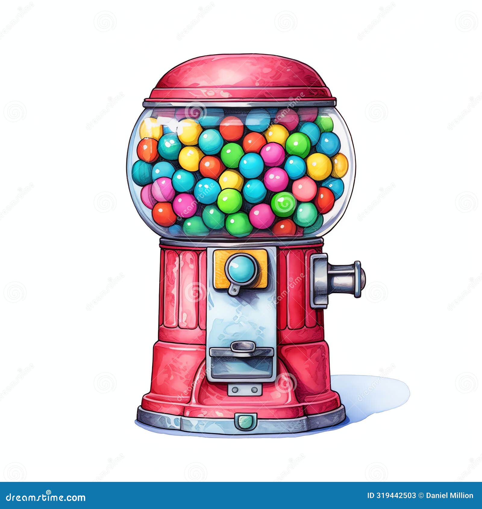 Beautiful Gumball Machine Clipart Illustration Royalty-Free Cartoon ...