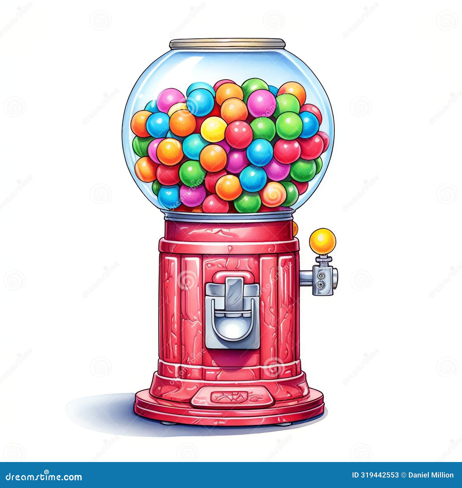 Beautiful Gumball Machine Clipart Illustration Royalty-Free Cartoon ...