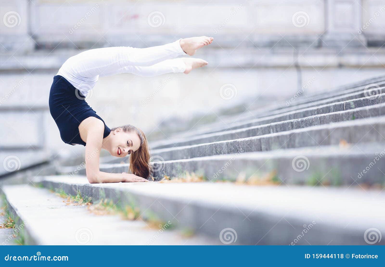Beautiful Gymnastic Acrobat Stock Photo - Image of fitness, acrobatic ...