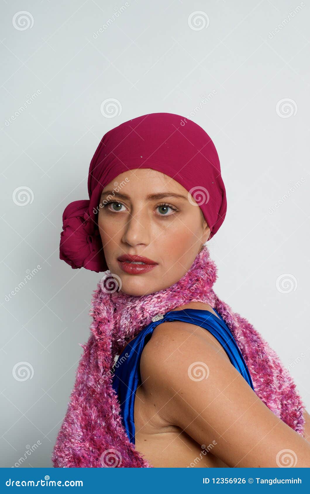 Beautiful Gypsy Model stock photo. Image of scarf, cover - 12356926