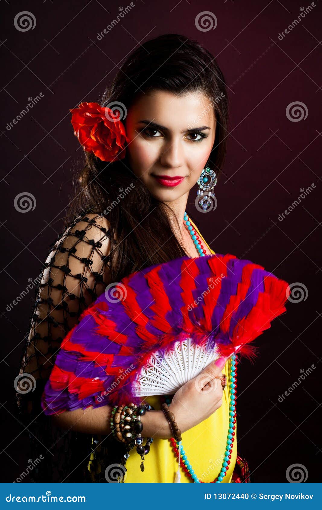 Beautiful Gypsy Girl Poses In A Vineyard Stock Image | CartoonDealer ...