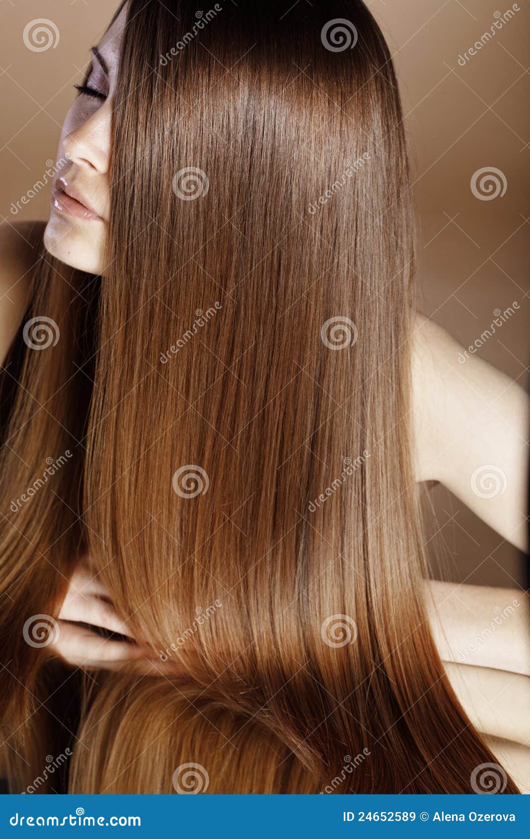 Beautiful hair stock image. Image of brunette, gloss - 24652589