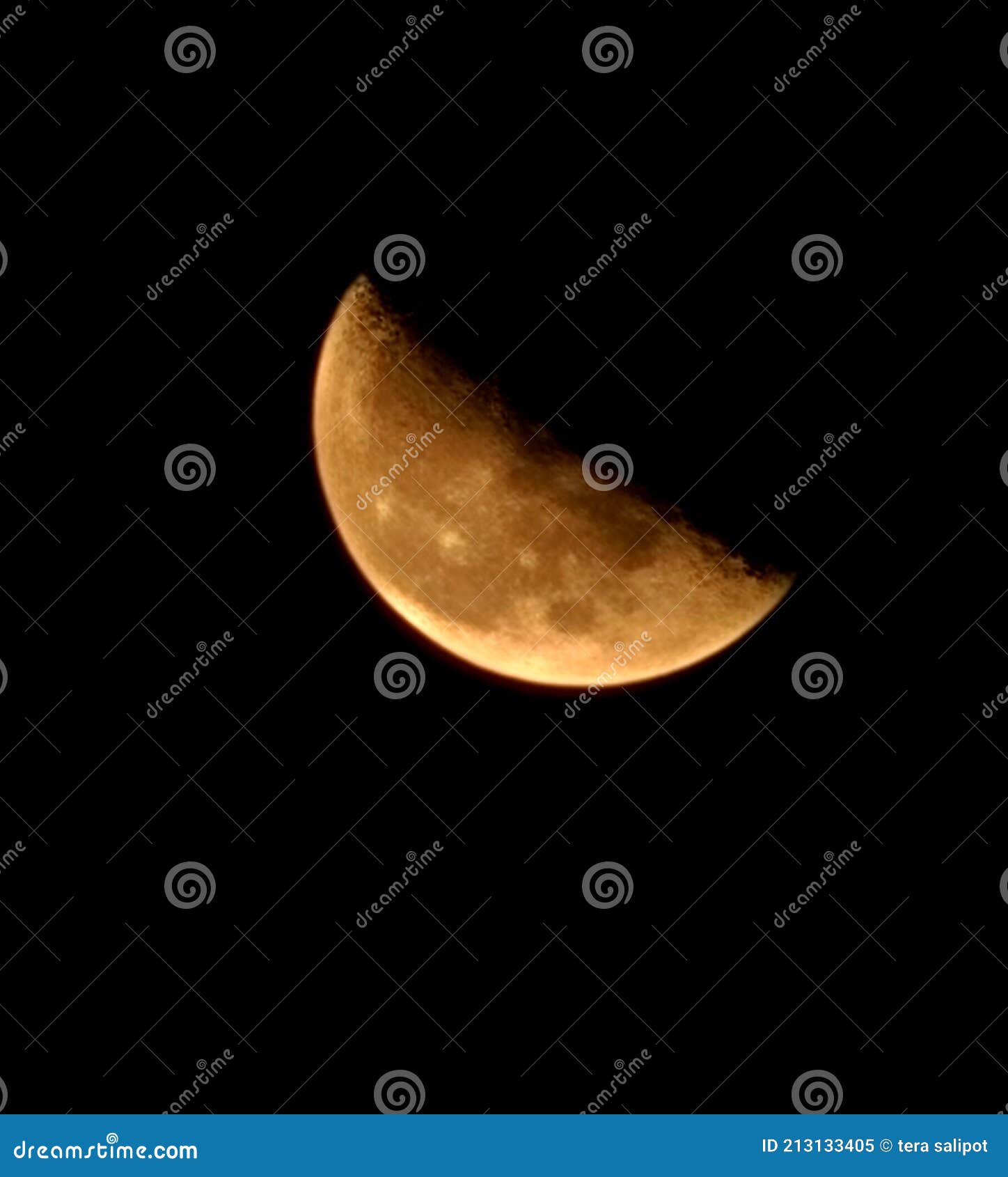 Beautiful half moon stock image. Image of beautiful - 213133405