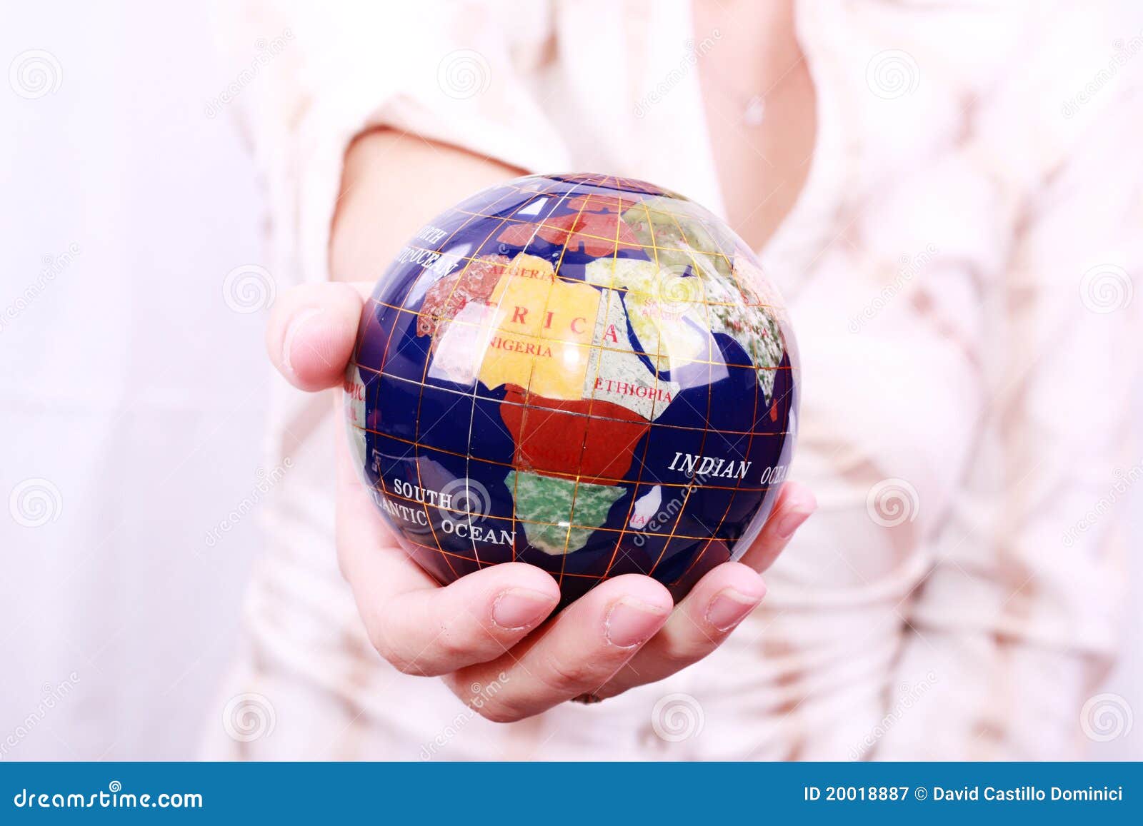 Beautiful Hand Holding the World Stock Image - Image of human, people ...