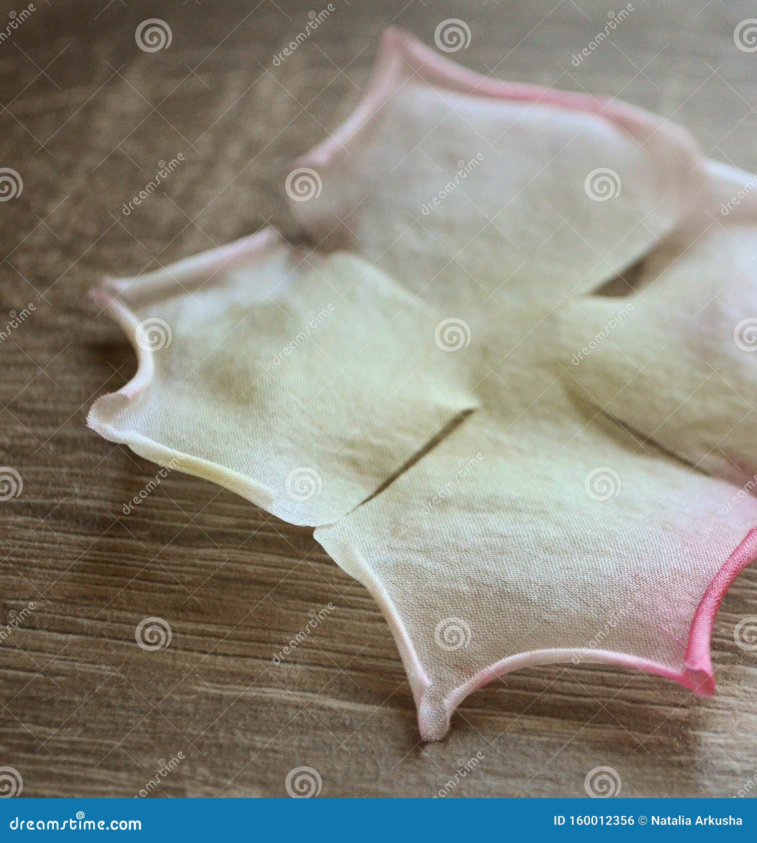 Beautiful Hand Made Silk Flower. Made Silk Rose with Tools Stock Photo ...