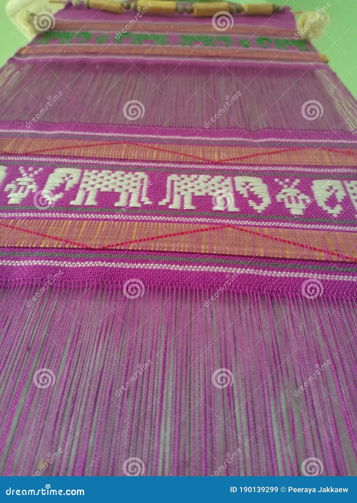 Beautiful Handcraft Fabric in Northern of Thai Stock Image - Image of ...