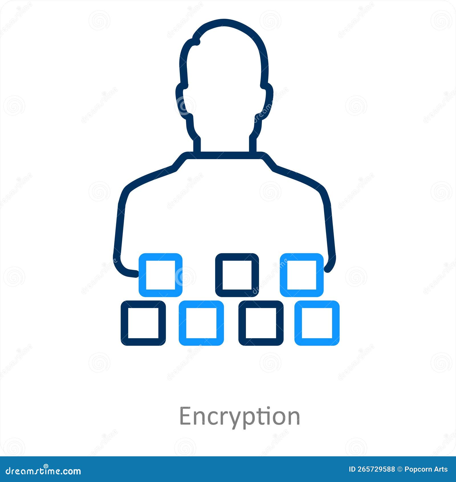 Encryption stock vector. Illustration of lock, data - 265729588