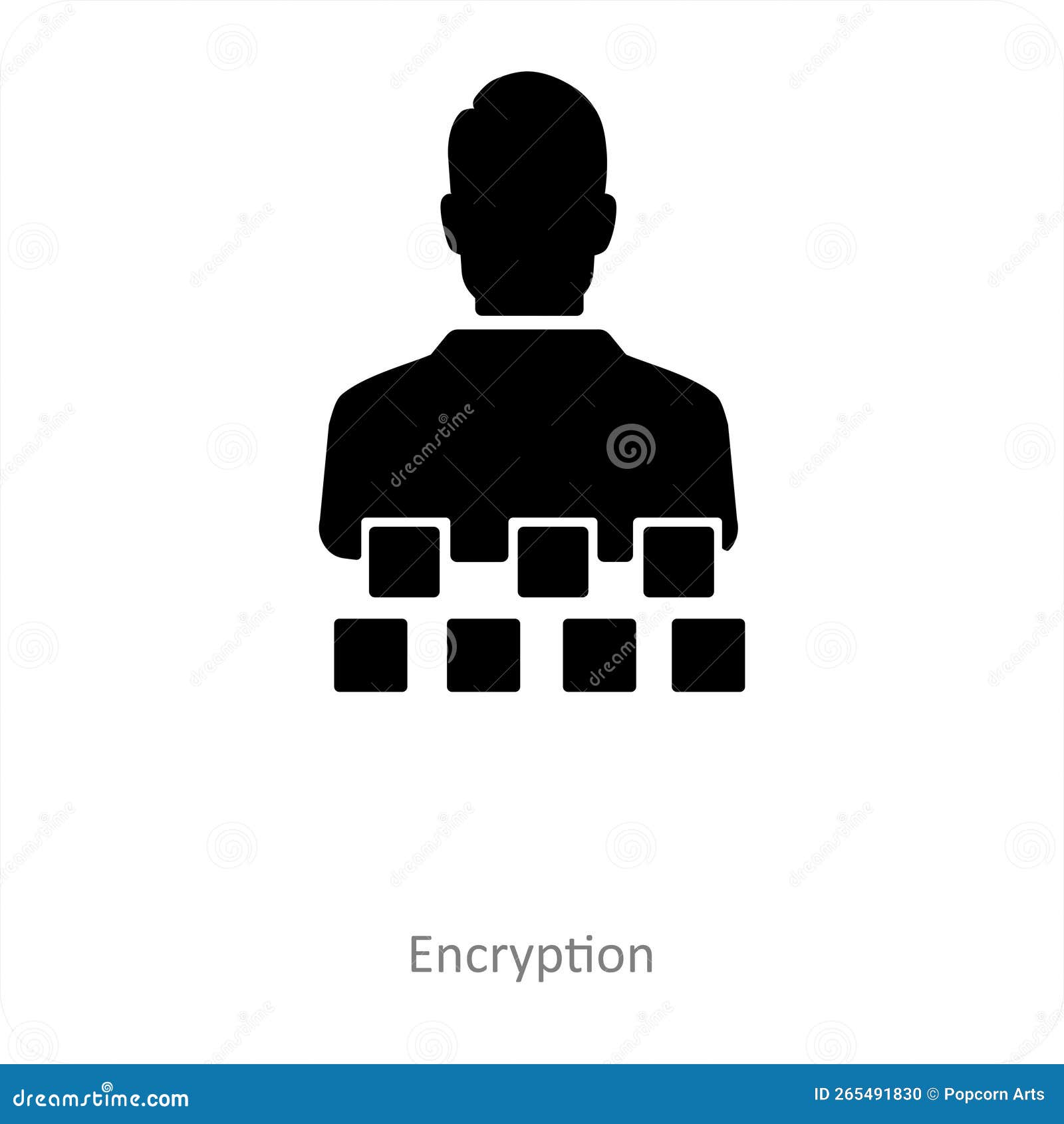 Encryption stock vector. Illustration of lock, data - 265491830