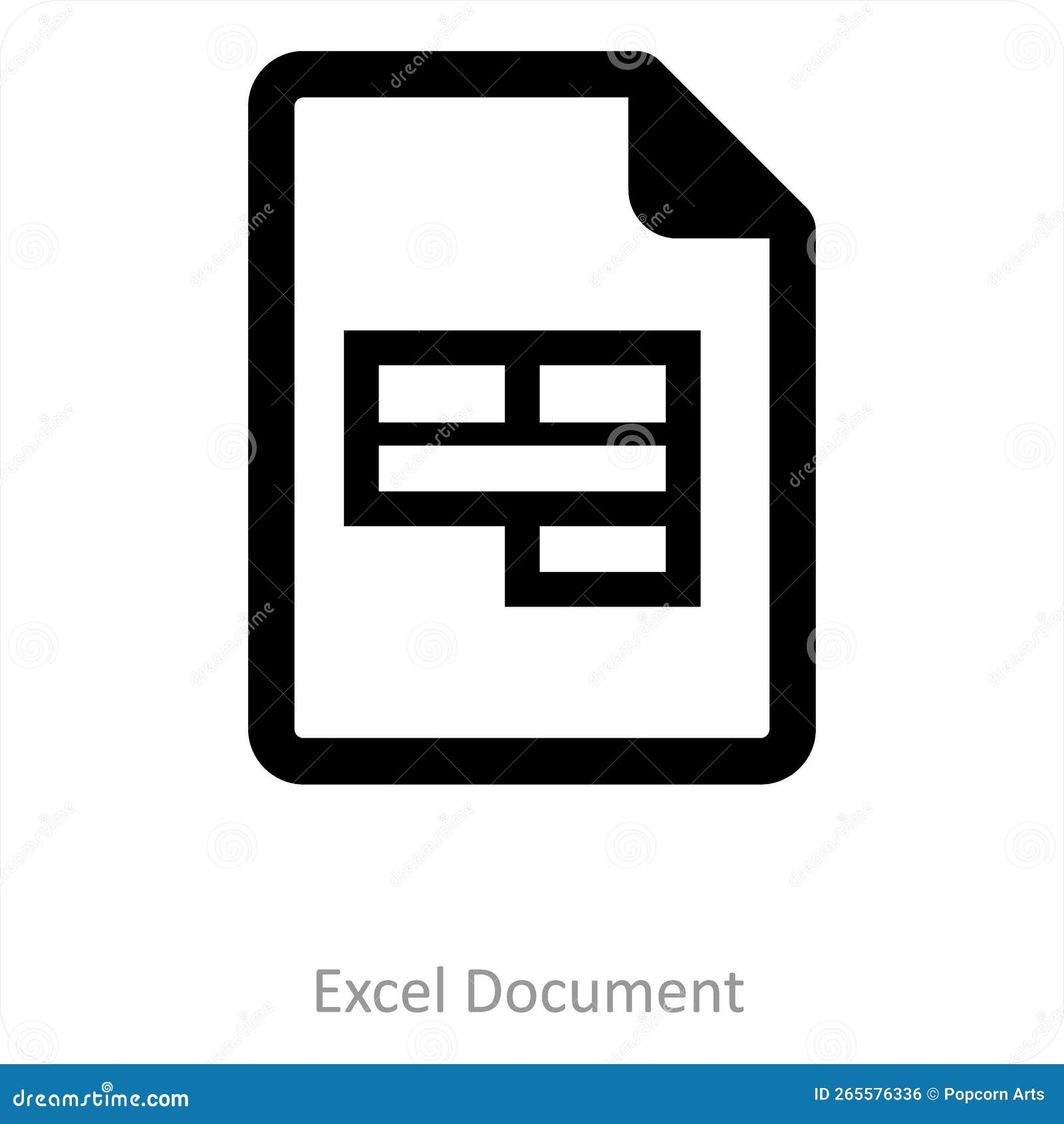 Excel Document stock vector. Illustration of spreadsheet - 265576336