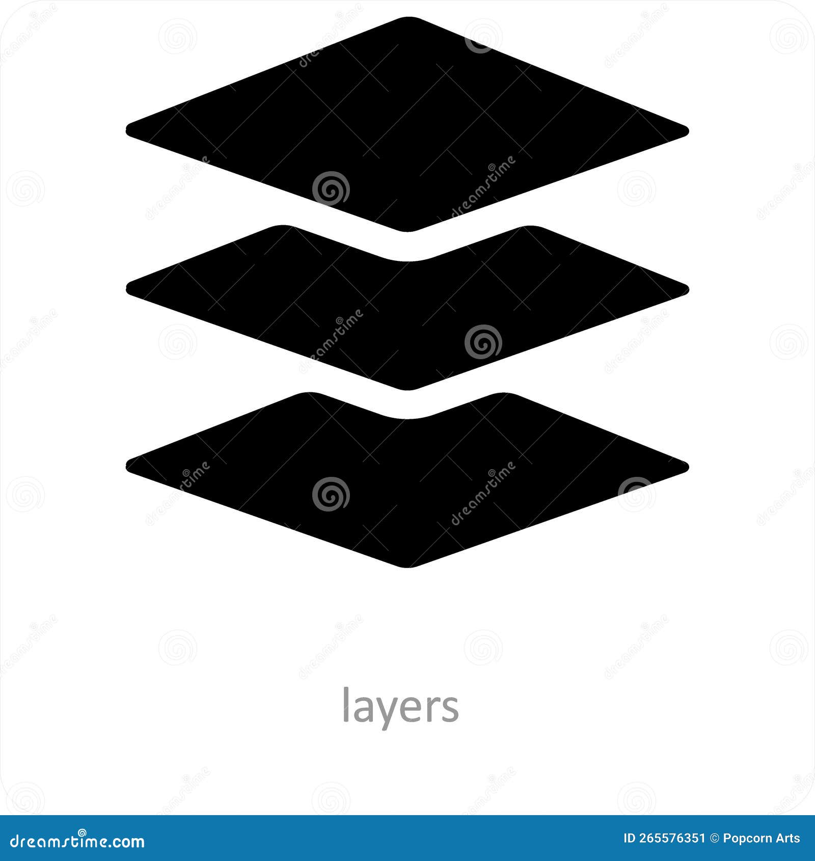 Layers stock vector. Illustration of flat, plain, border - 265576351