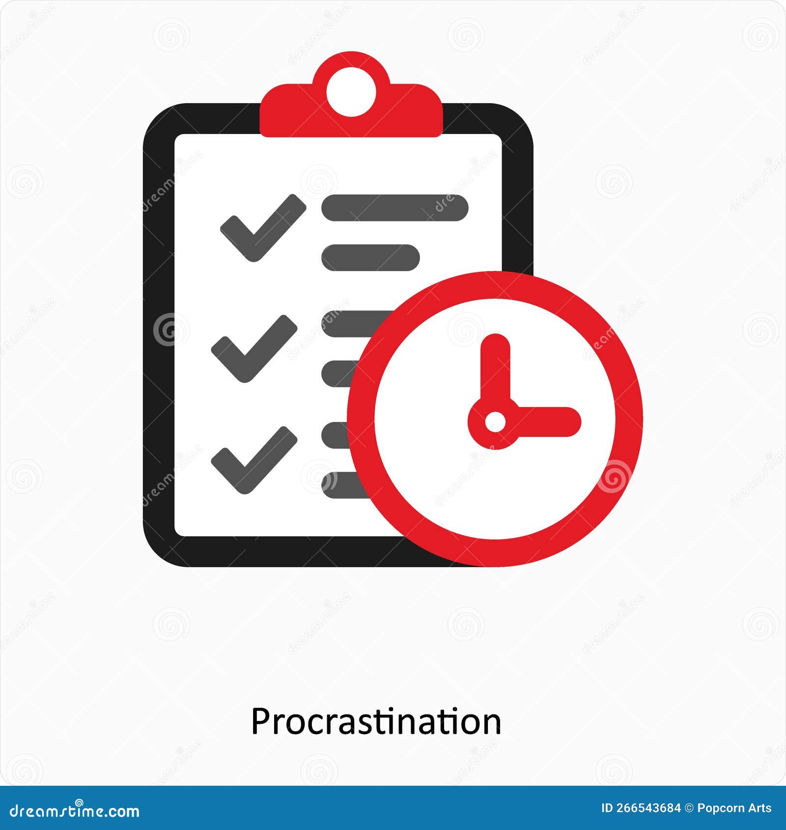 Procrastination stock vector. Illustration of concept - 266543684