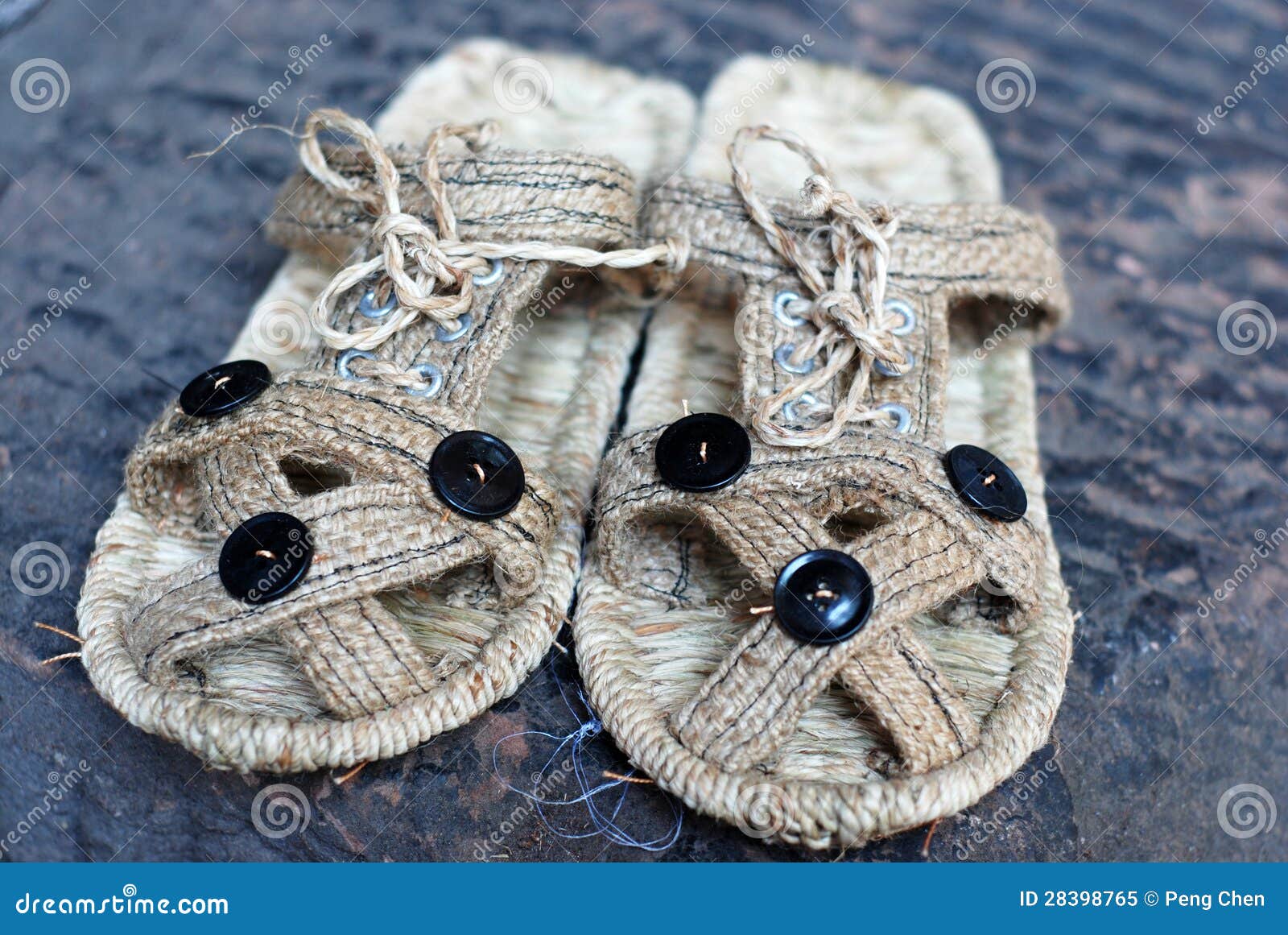 Beautiful handmade sandals stock image. Image of material - 28398765