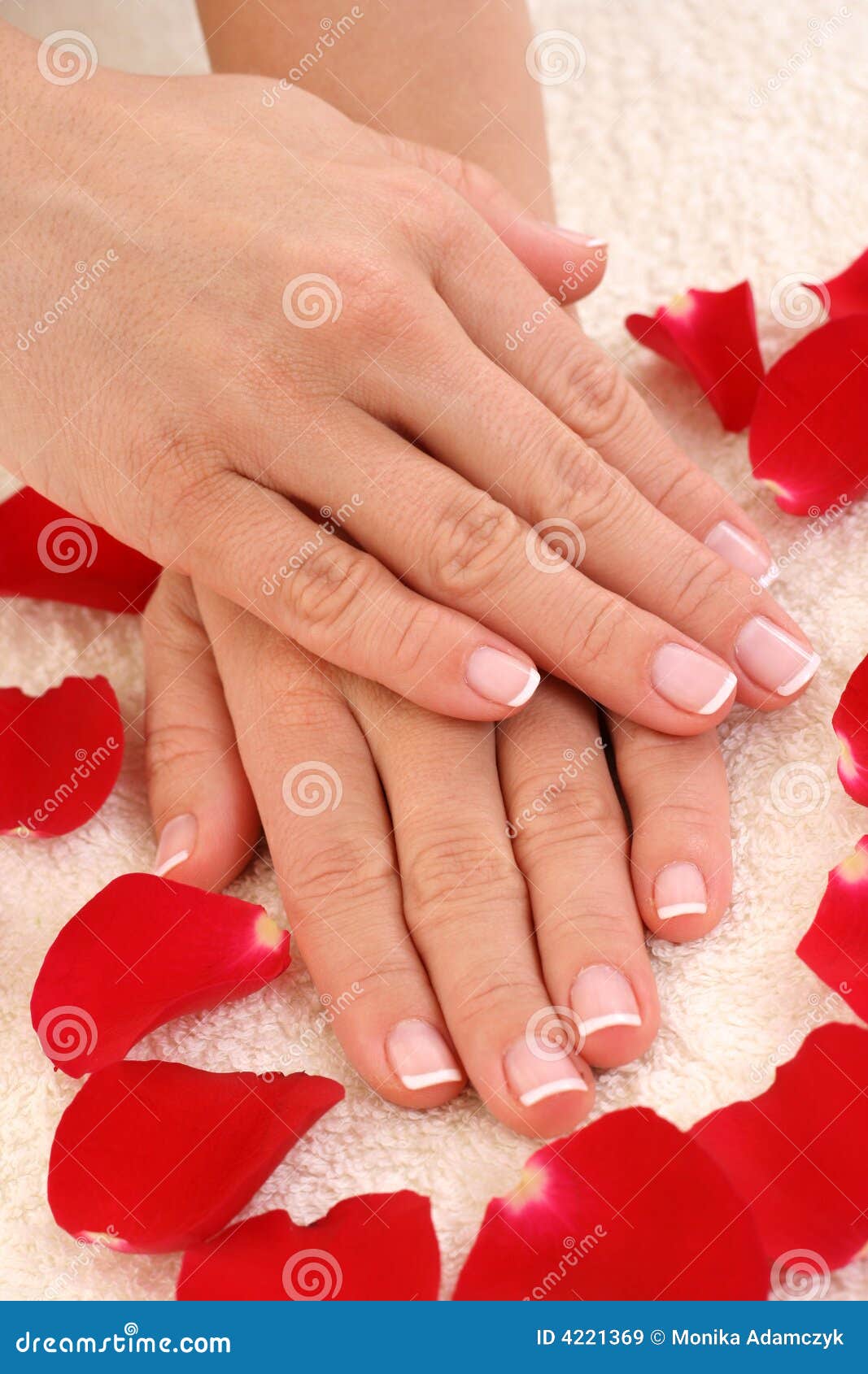 Beautiful hands stock image. Image of towel, nails, smell - 4221369
