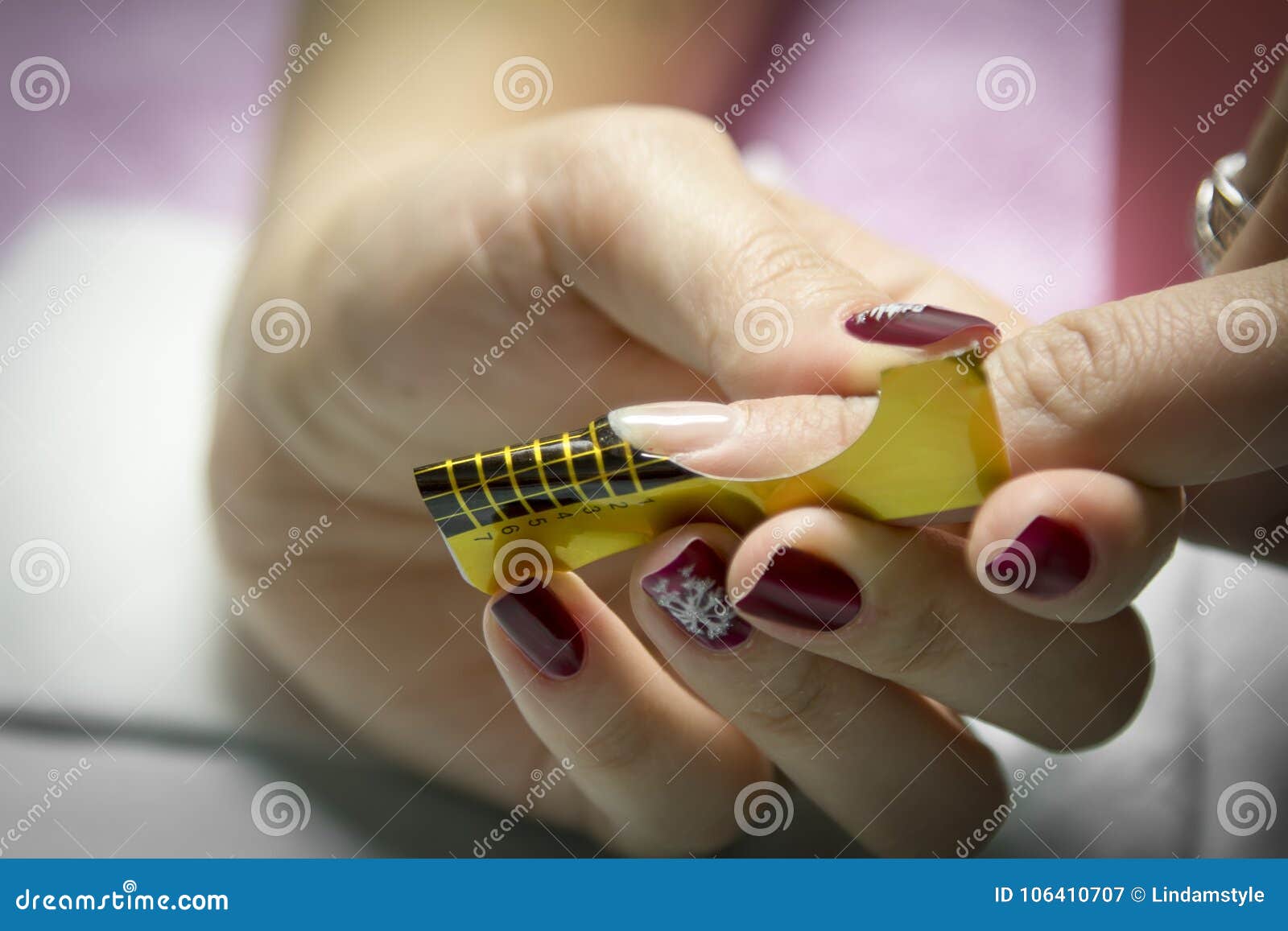 Beautiful Hands Real Manicure Process. Stock Image - Image of finish ...