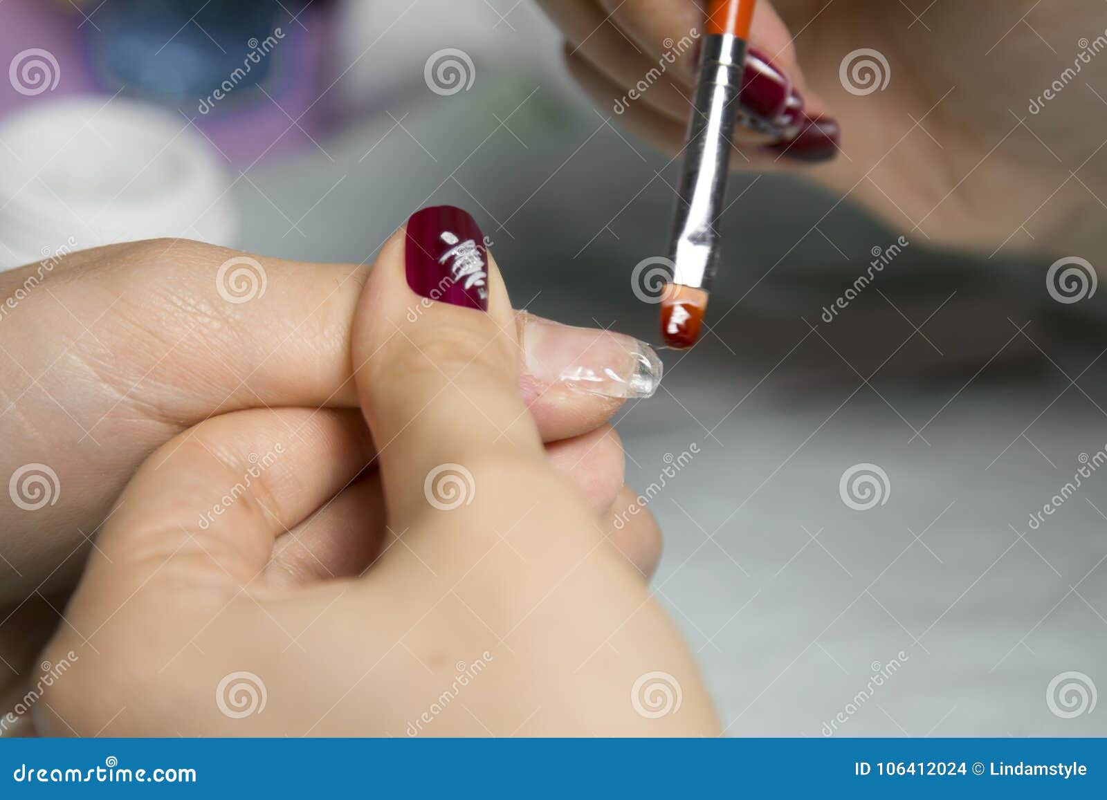 Beautiful Hands Real Manicure Process. Stock Photo - Image of nails ...