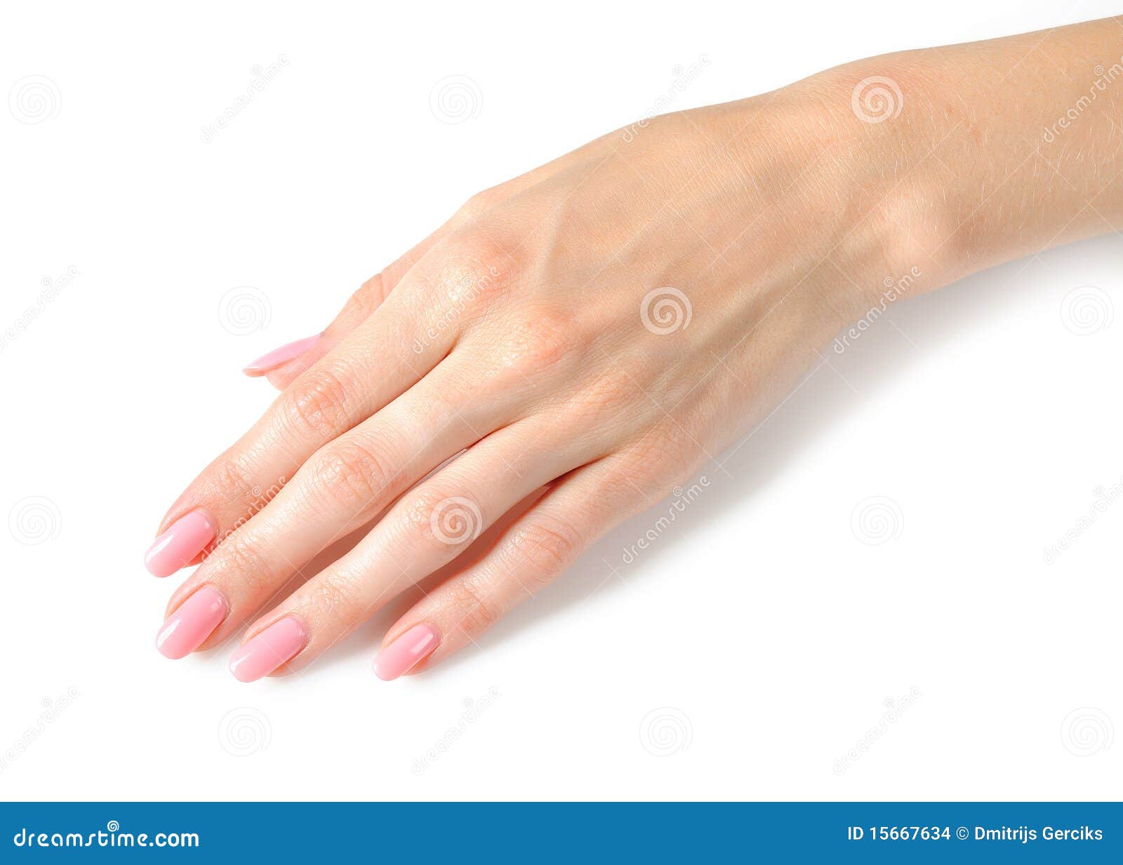 Beautiful Hands with Perfect Nail Pink Manicure Stock Photo - Image of ...