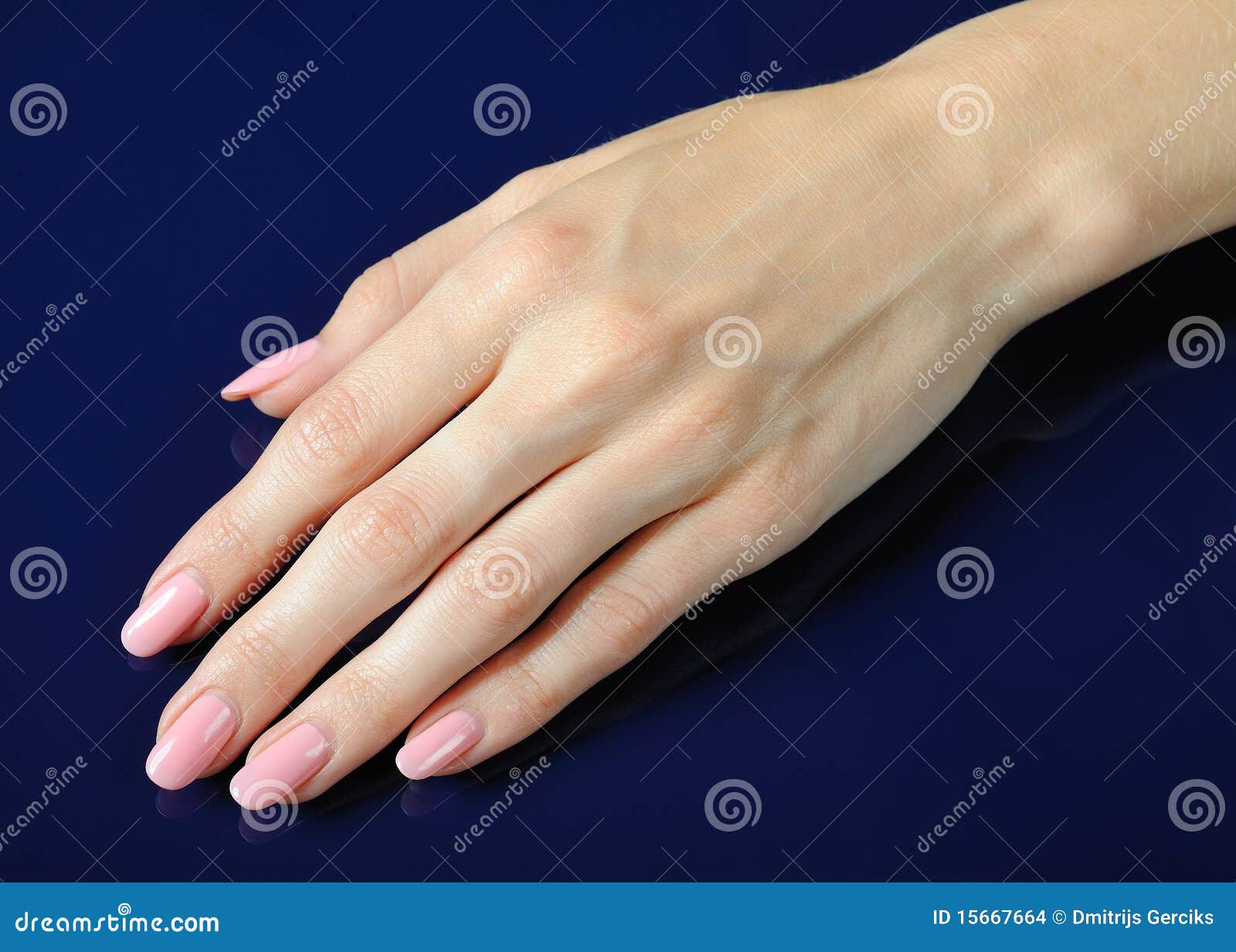 Beautiful Hands With Perfect Nail Pink Manicure Stock Images - Image ...