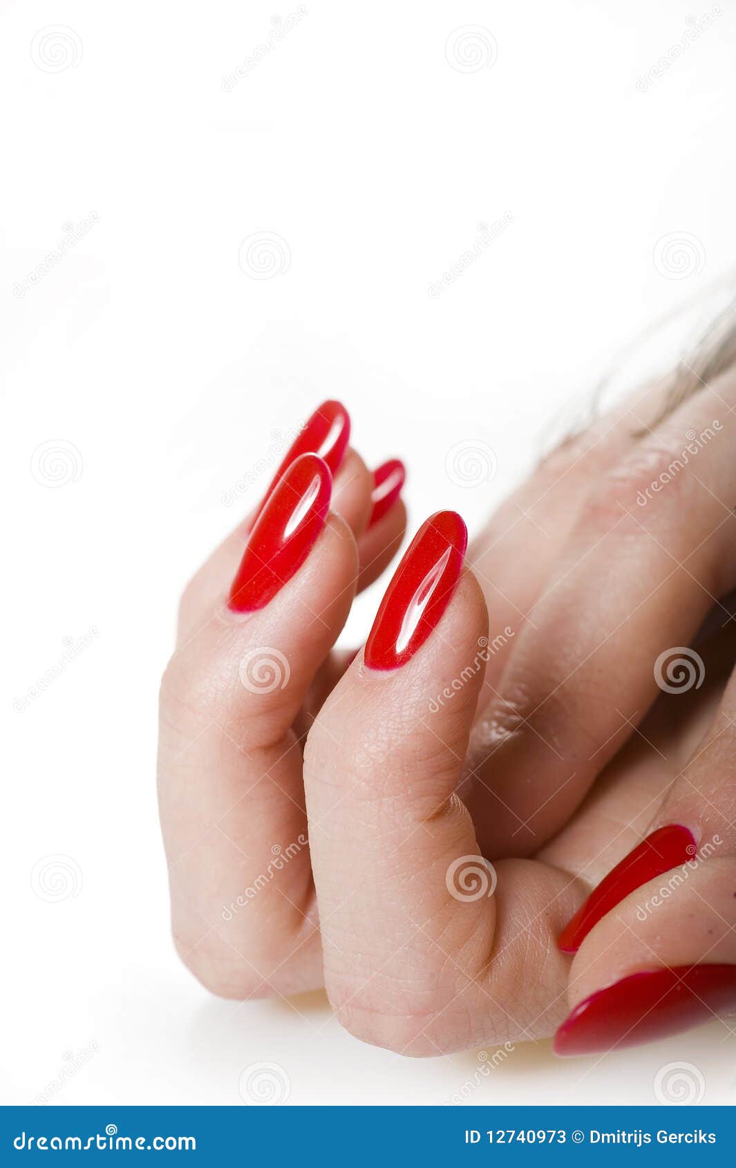 Beautiful Hands with Perfect Red Manicure Stock Image - Image of color ...