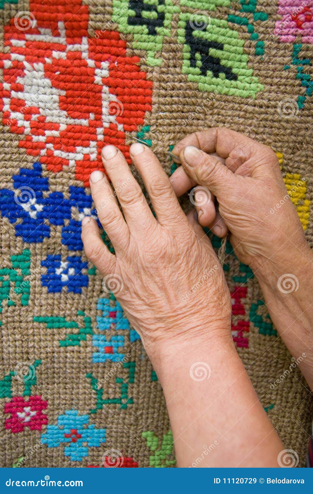 Beautiful handwork stock image. Image of embroideress - 11120729