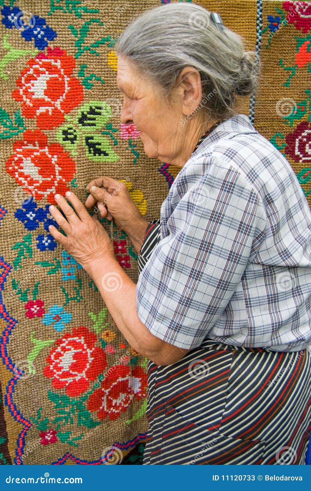 Beautiful handwork stock image. Image of embroider, threads - 11120733