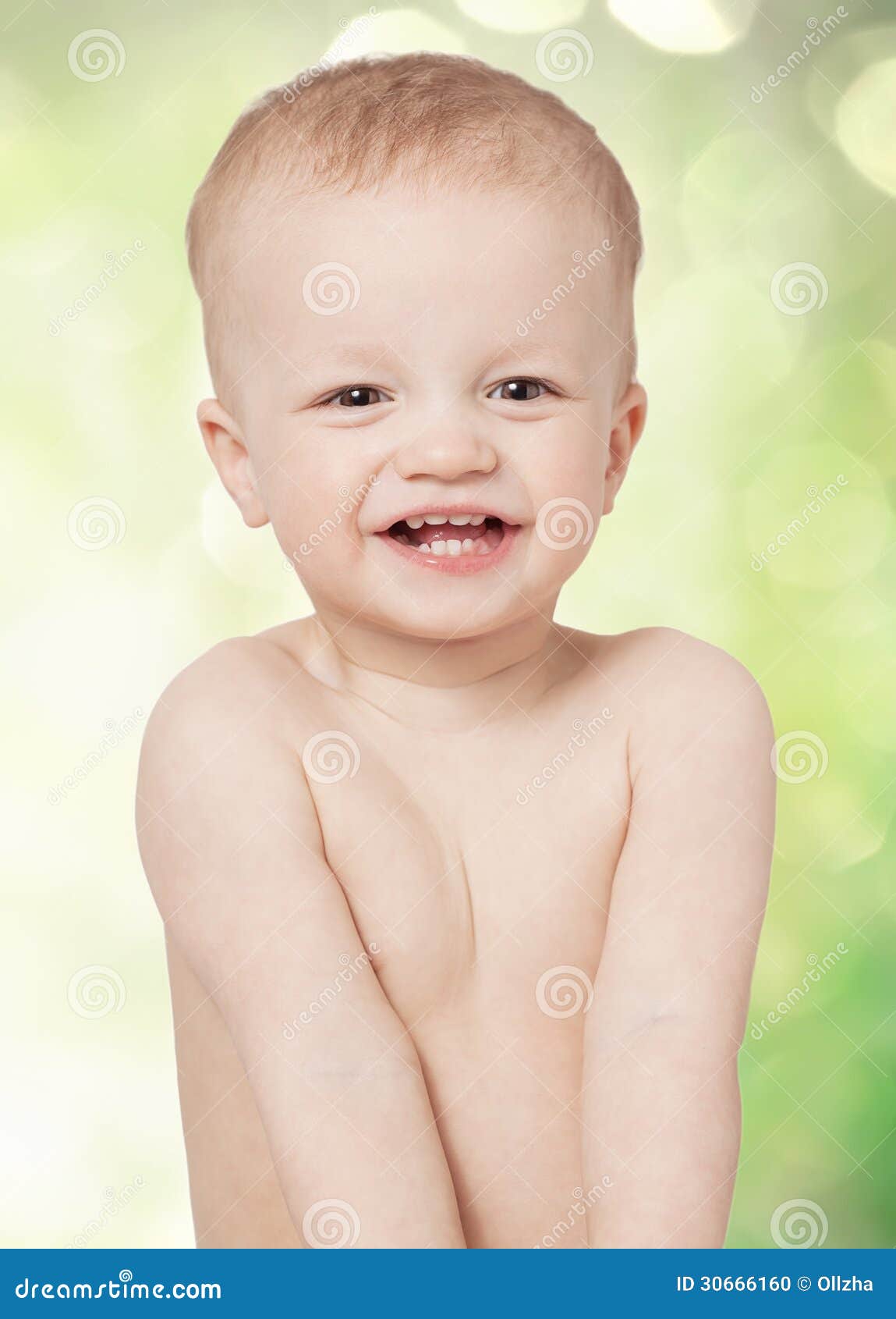 Beautiful Happy Baby Laughing Isolated Stock Photo - Image of ...