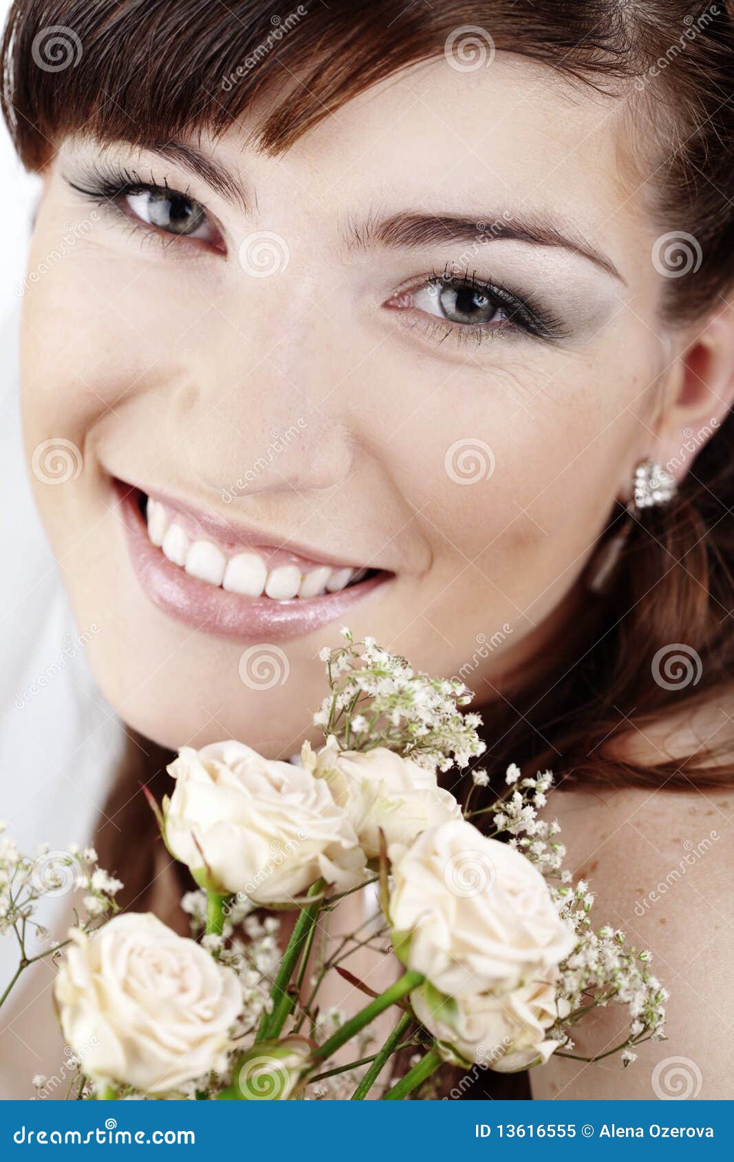 Beautiful happy bride stock image. Image of celebration - 13616555