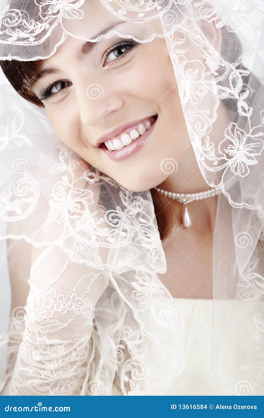 Beautiful happy bride stock photo. Image of wedding, celebration - 13616584