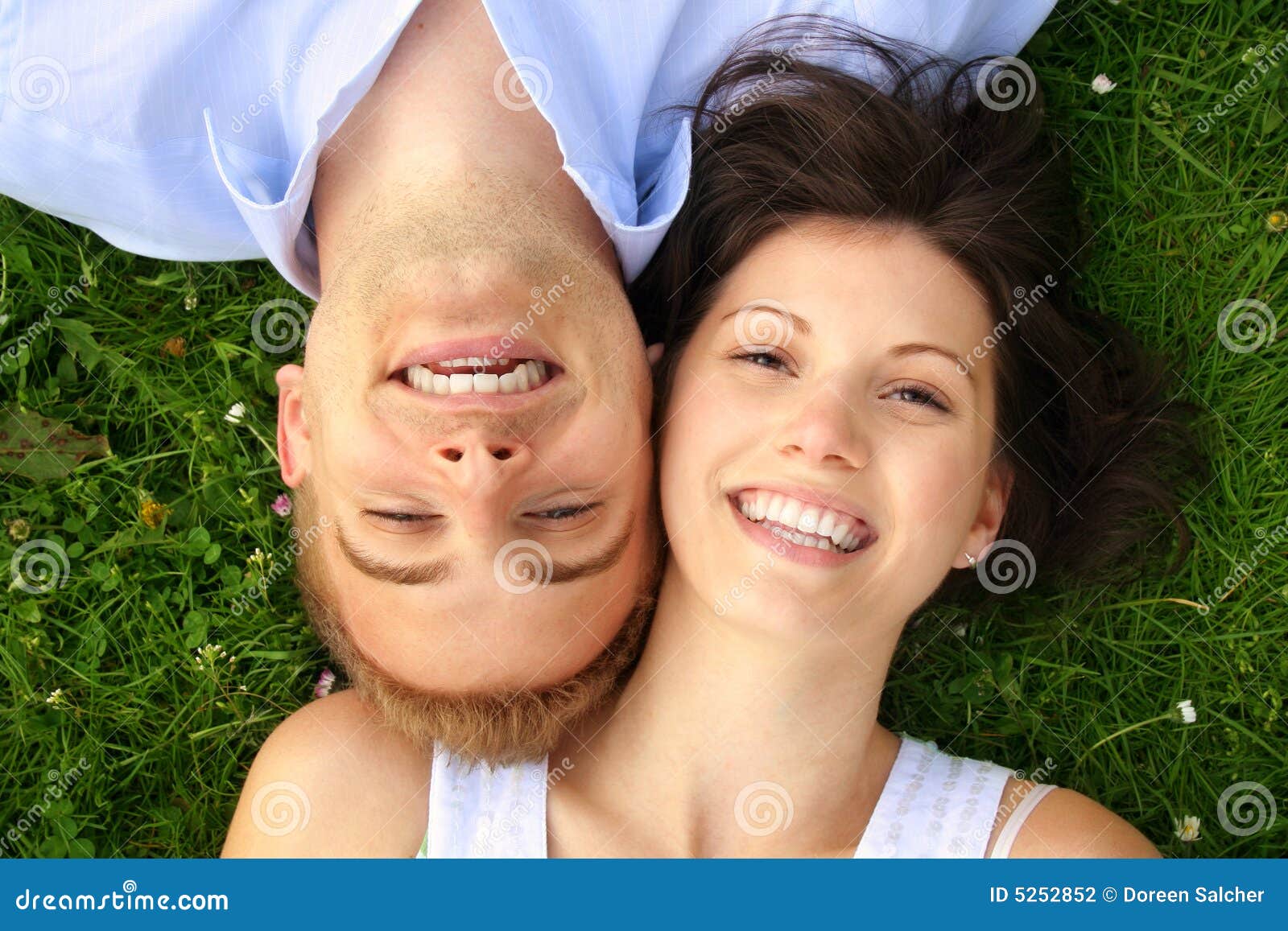 Beautiful and Happy Couple Smiling Stock Photo - Image of husband ...