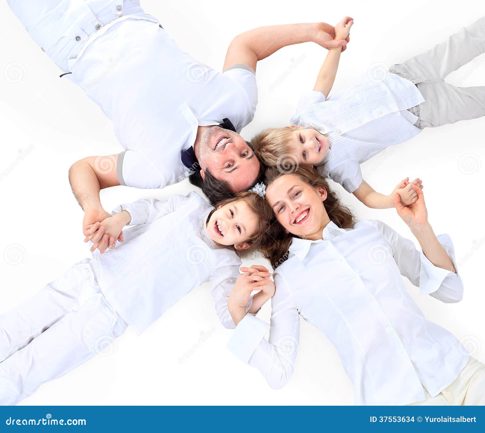 Beautiful happy family stock photo. Image of daughter - 37553634