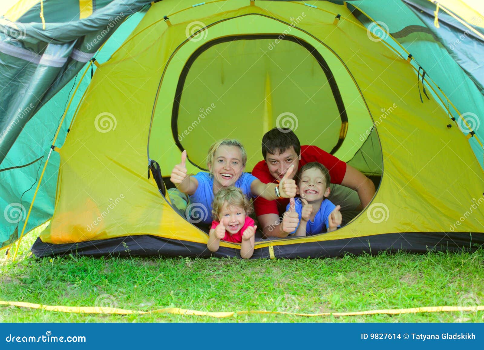 Beautiful Happy Family in Tent Stock Photo - Image of sister, boys: 9827614