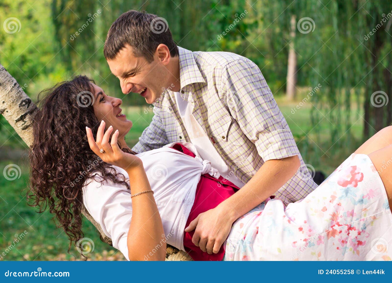 Beautiful Happy Love Couple Stock Photo - Image of park, lady: 24055258