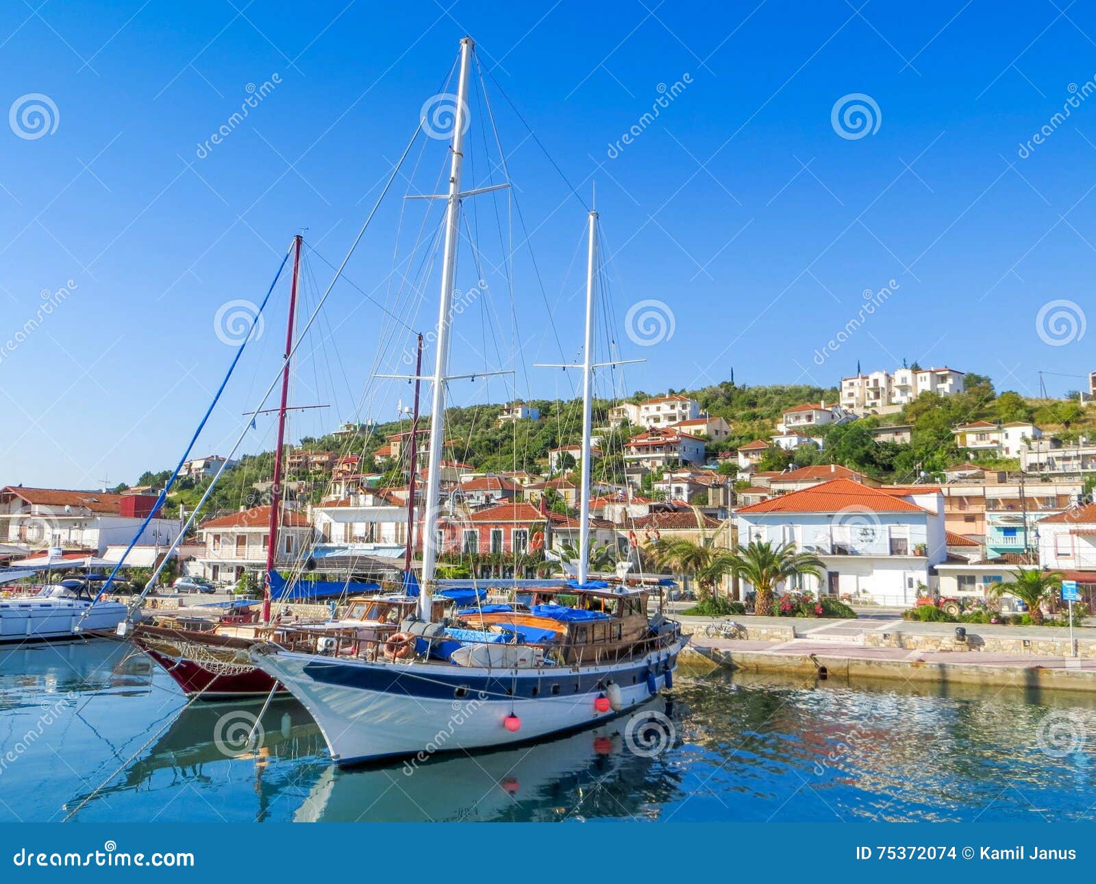 Beautiful Harbour in Volos, Greece Editorial Stock Image - Image of ...