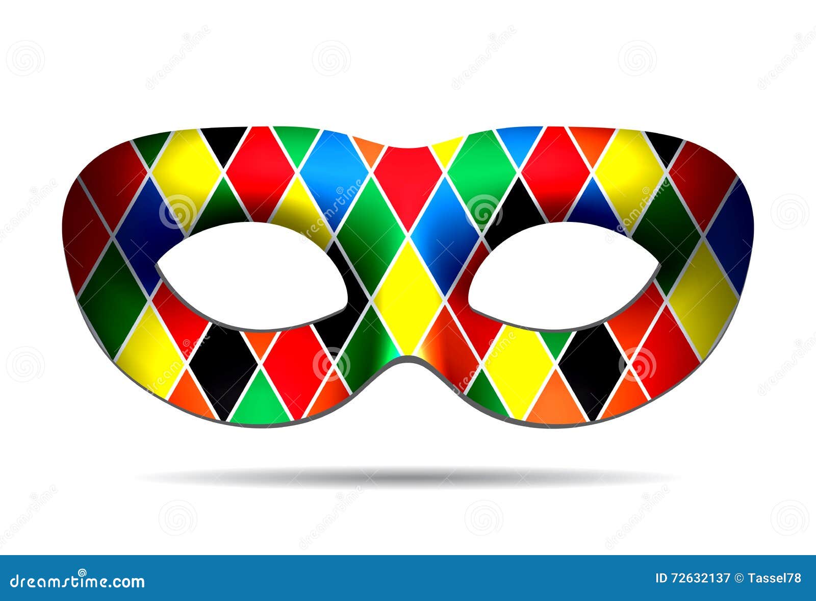 Beautiful Harlequin mask stock vector. Illustration of masked - 72632137