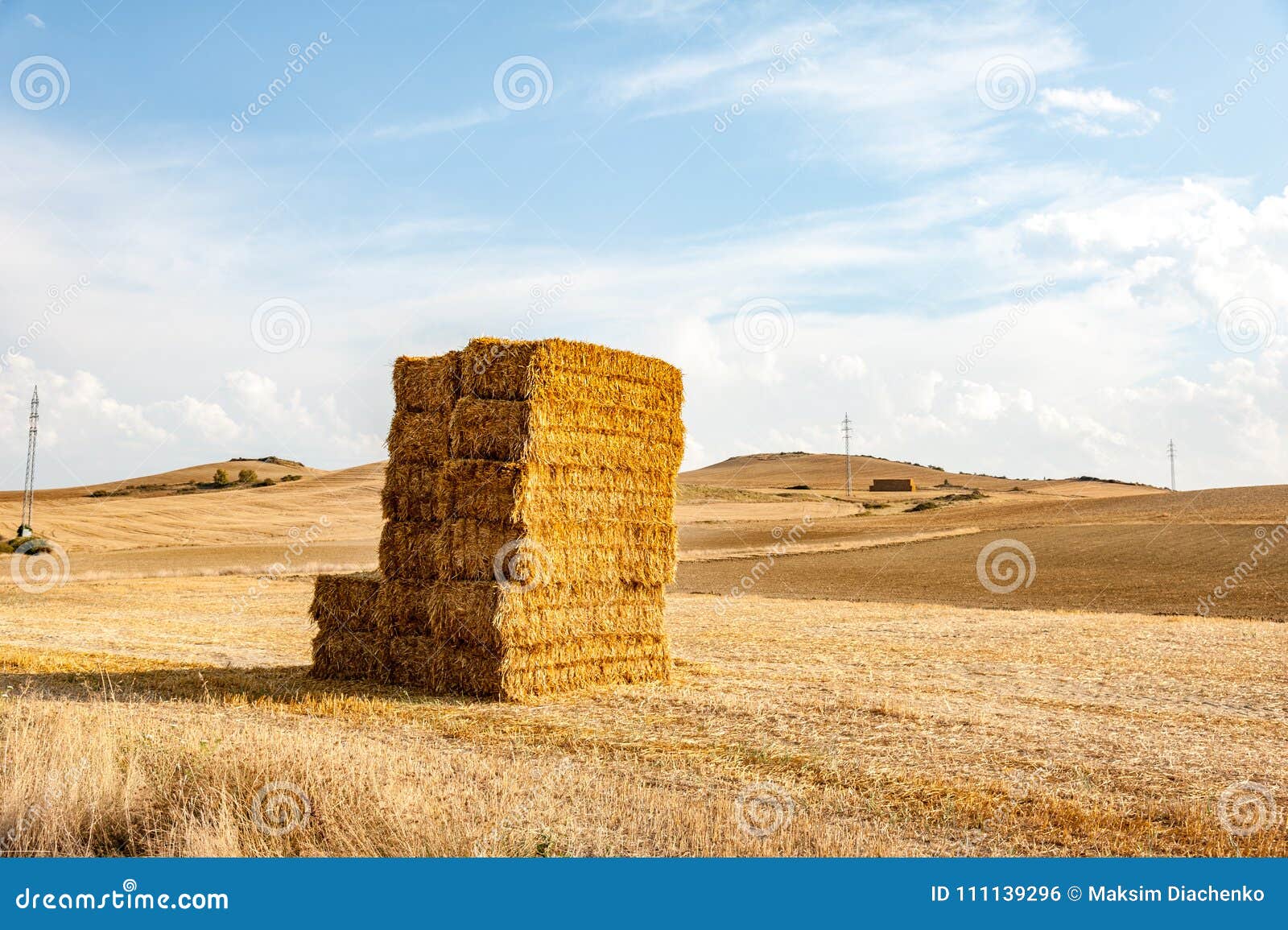 A Haystack in the Countryside Stock Photo - Image of rural, haystack ...