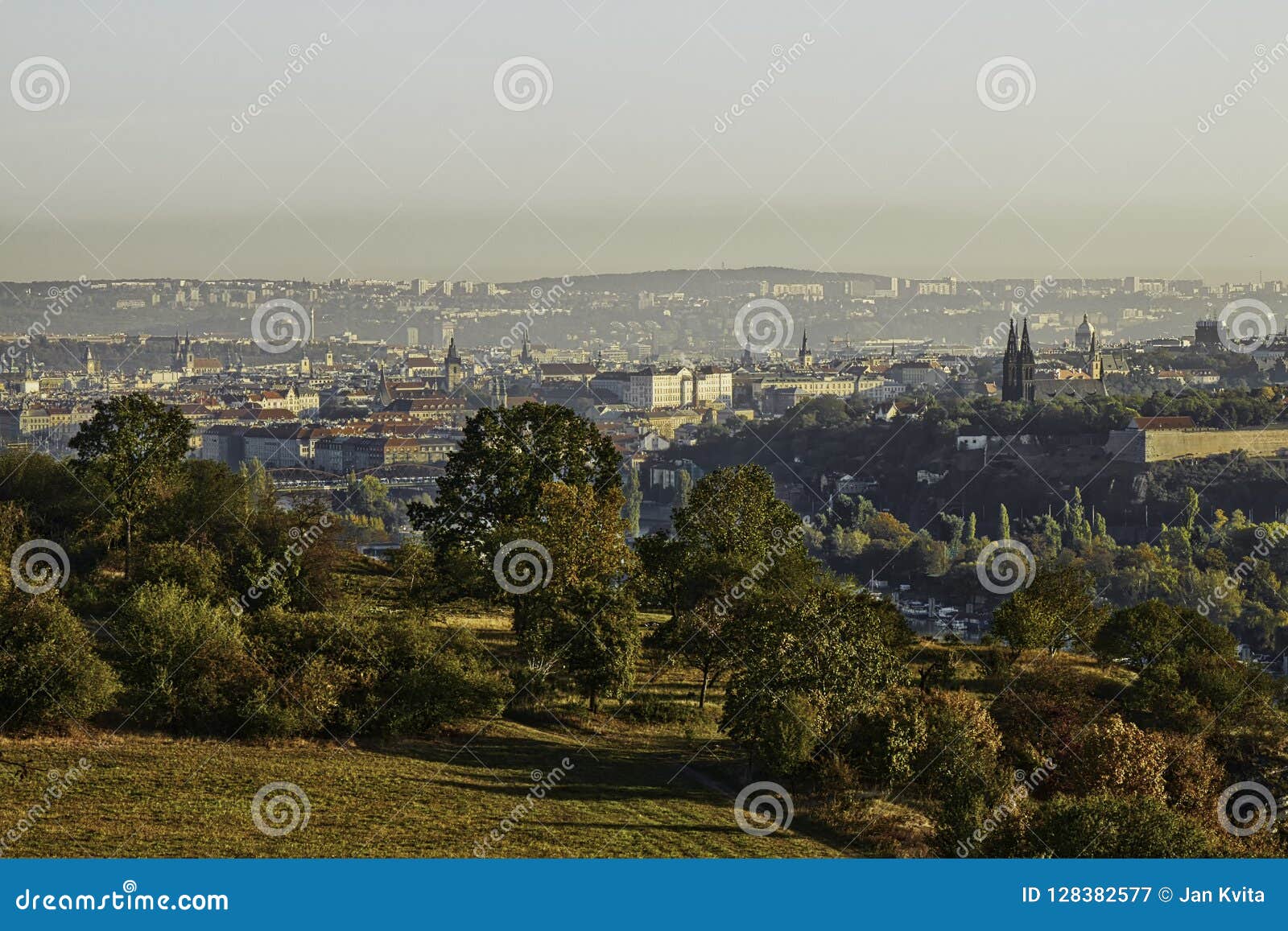 Beautiful HDR Landscape Panorama of Prague with Vysehrad Castle Taken ... Beautiful HDR Landscape Panorama of Prague with Vysehrad Castle Taken ...