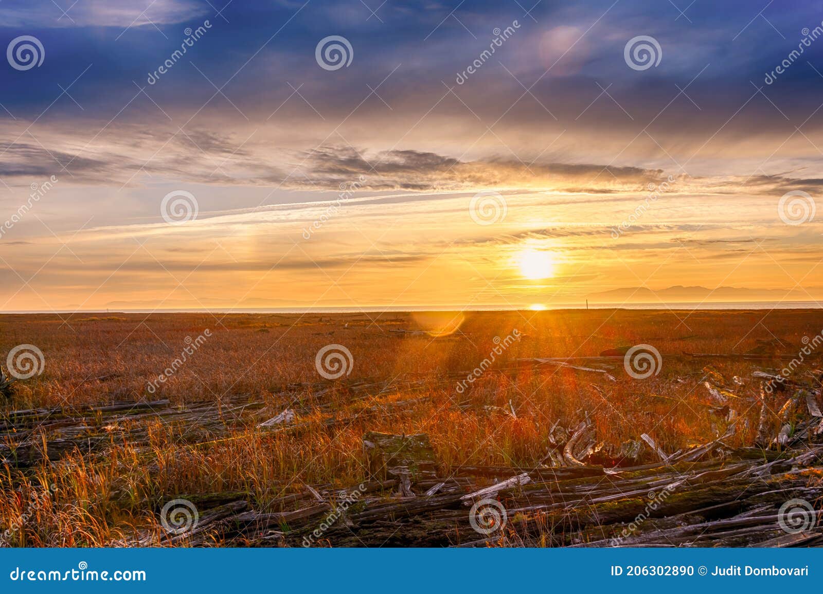 Beautiful HDR Sunset Landscape Stock Photo - Image of colorful, light ...