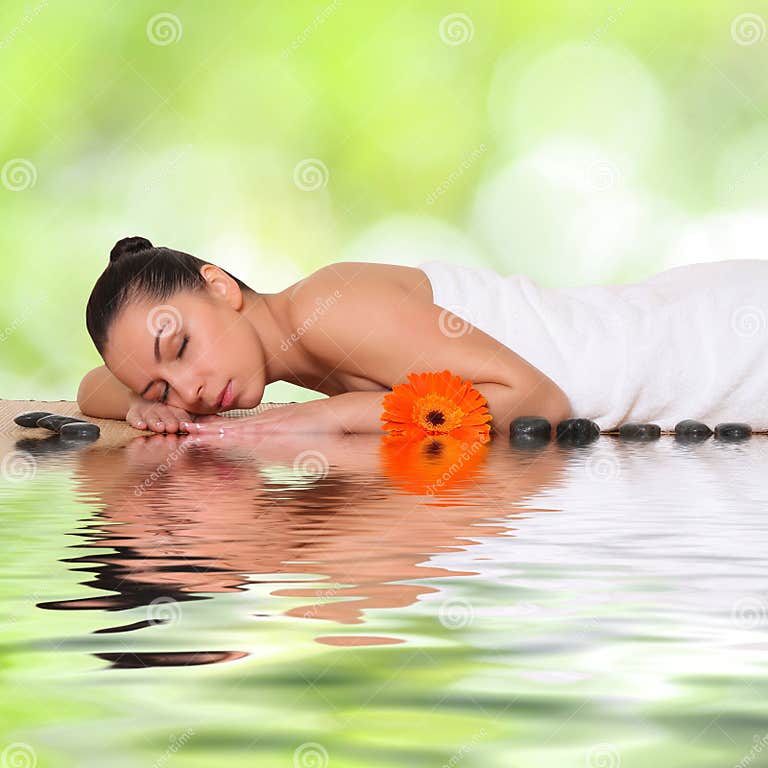 Healthy Caucasian Girl Relaxing In The Spa Salon Stock Image Image Of Beauty Chakra 162664277