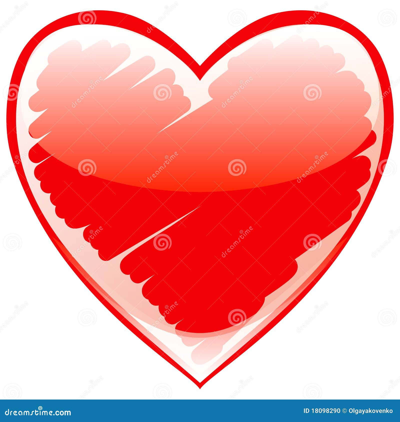 Beautiful heart. stock vector. Illustration of beauty - 18098290