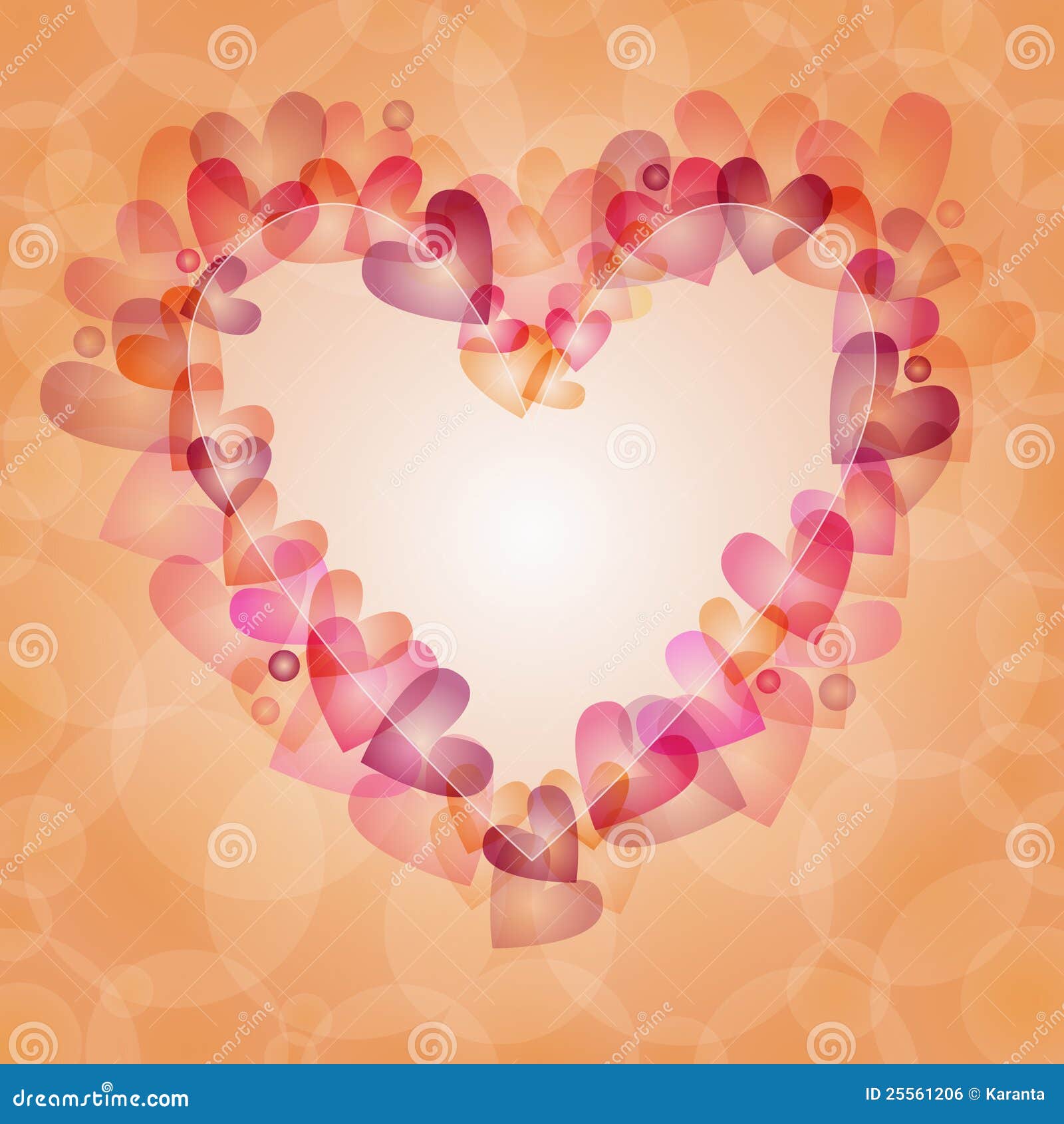 Beautiful heart background stock illustration. Illustration of abstract ...