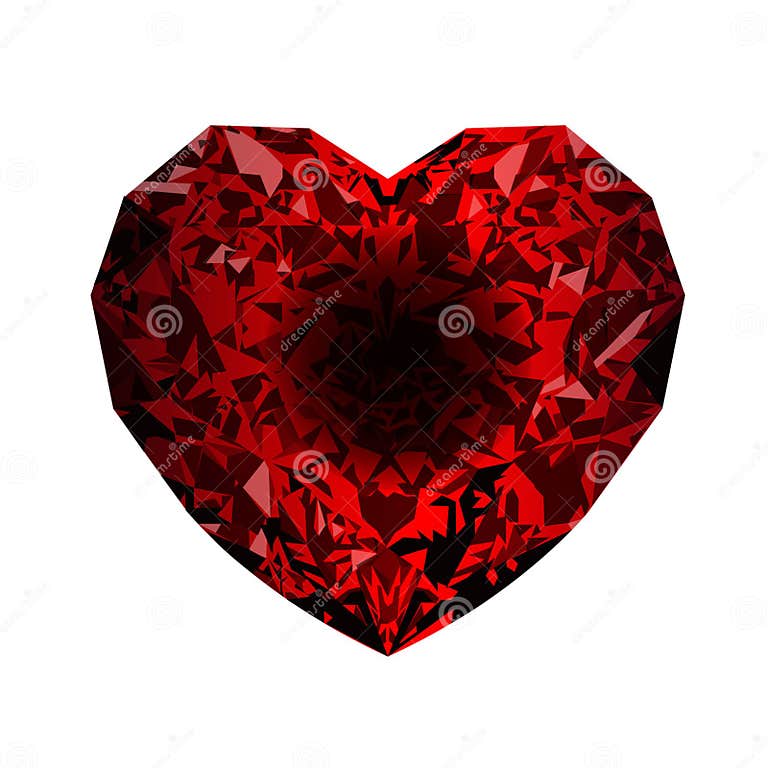 Beautiful Heart Diamond Heart Ruby Heart Vector Heart Illustration Red Heart Black Heart Design ...