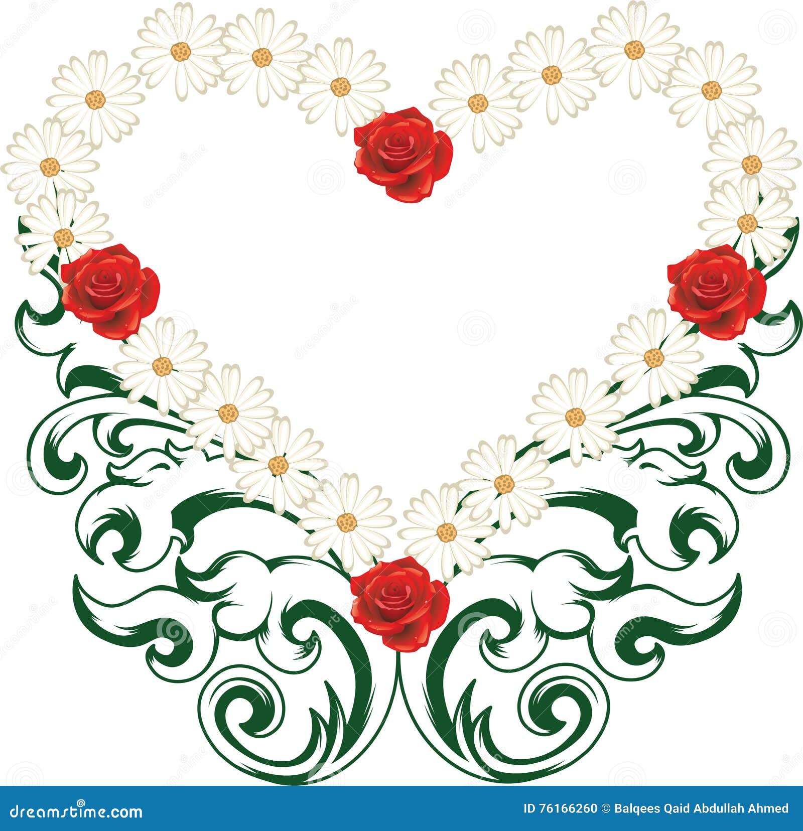 Beautiful Heart Frame Design - Graphics Vector Stock Vector ...