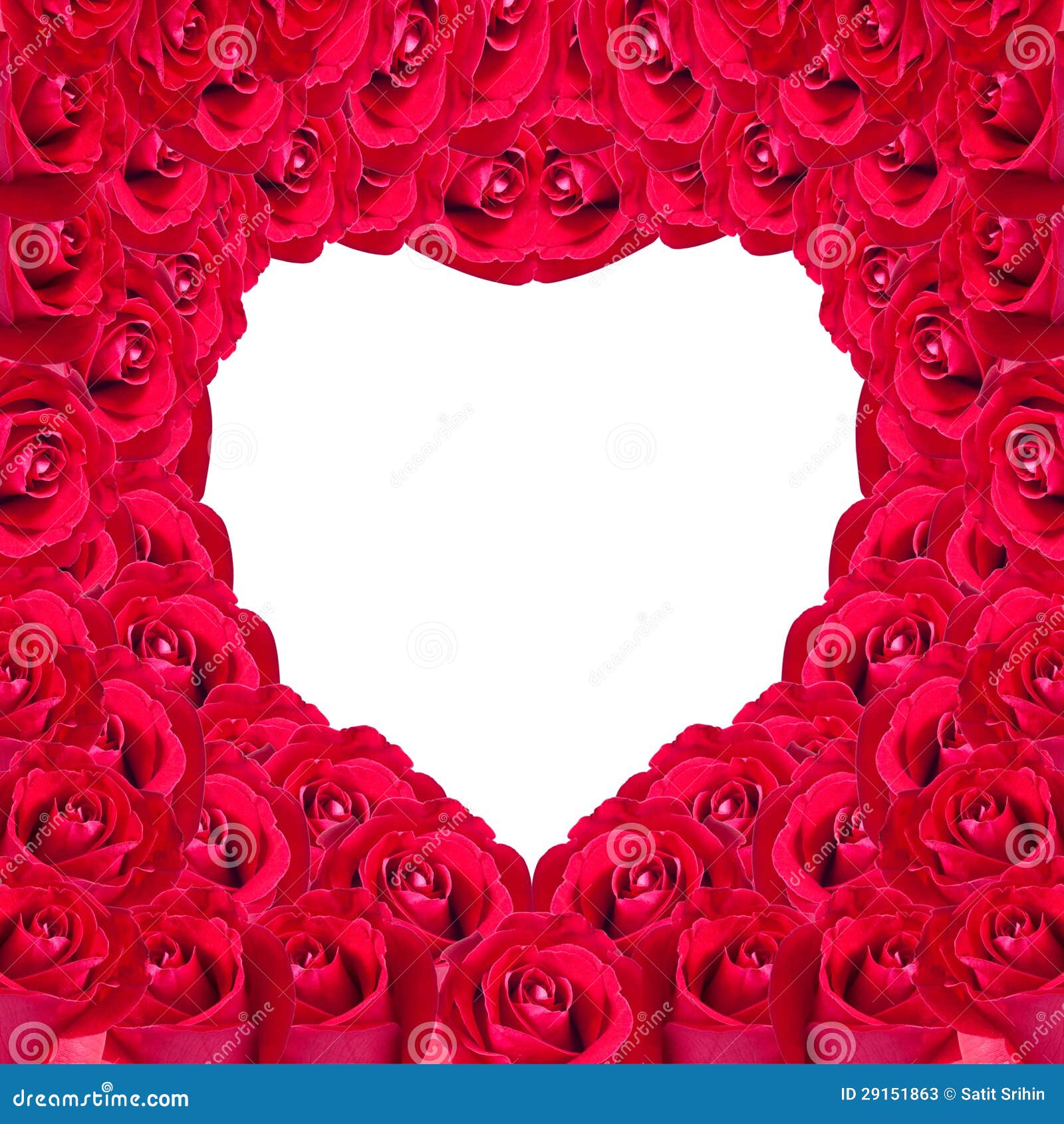 Beautiful Heart of Red Rose Stock Illustration - Illustration of ...