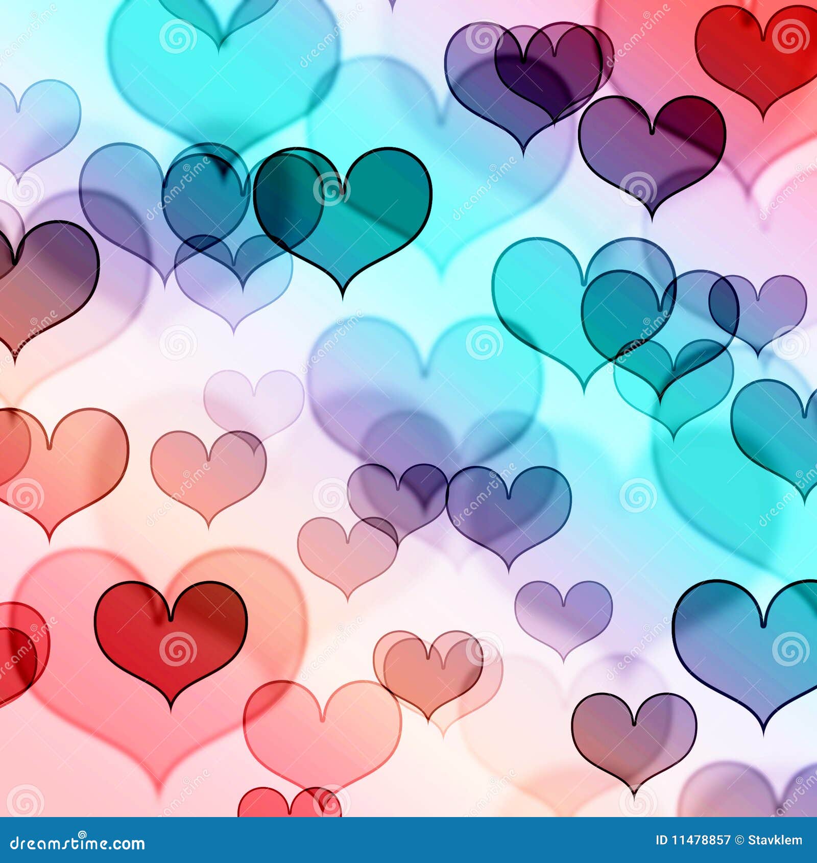 Beautiful Heart Shape Background Stock Illustration - Illustration of ...
