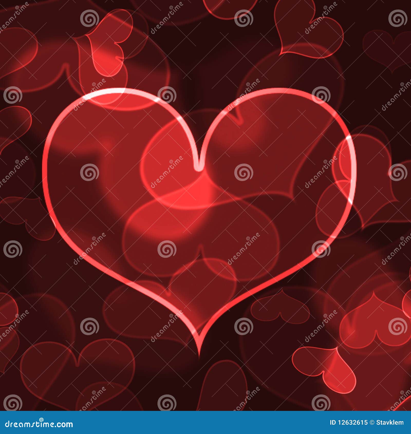 Beautiful Heart Shape Background Stock Illustration - Illustration of ...