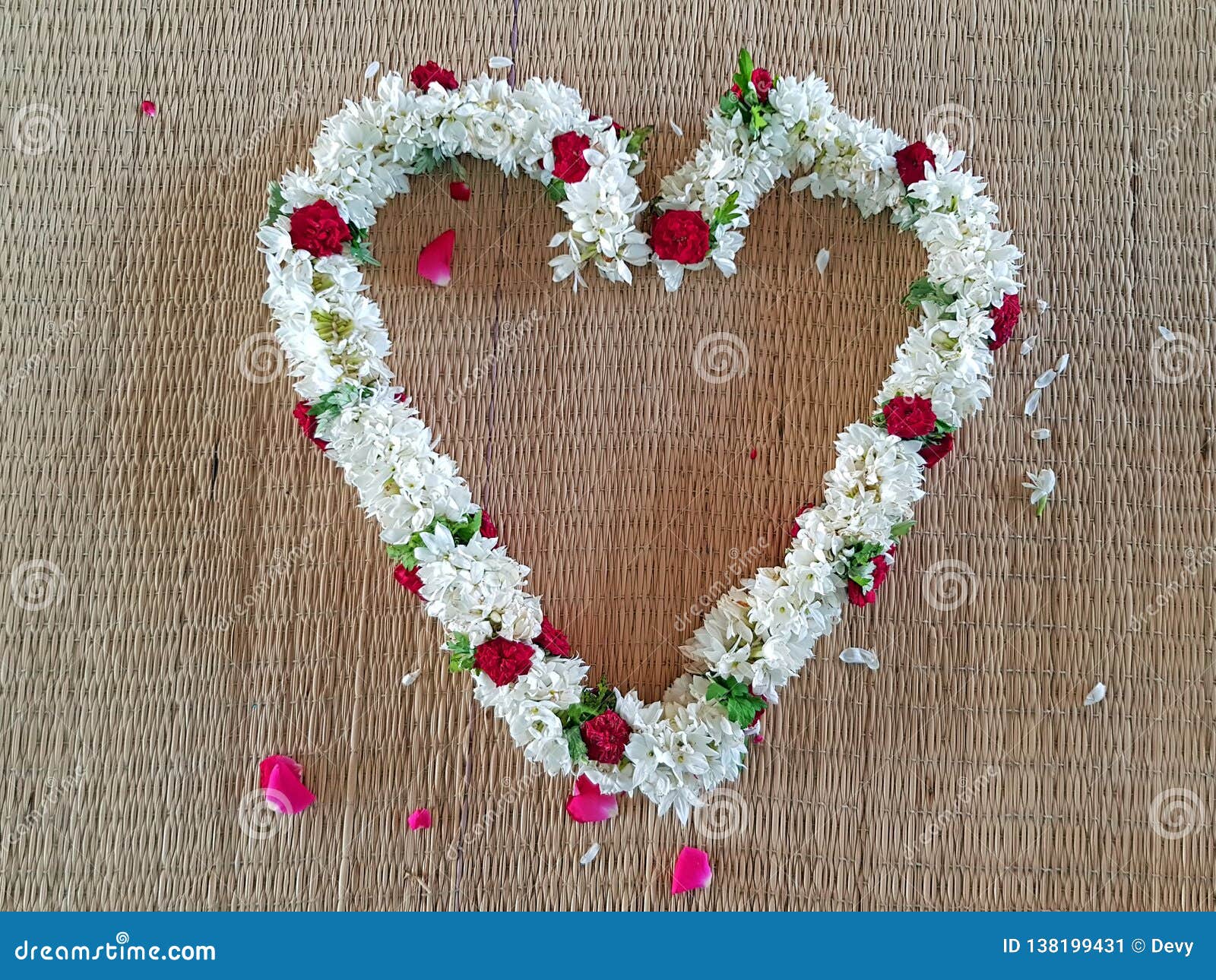 Beautiful Heart from Various Flowers Stock Image - Image of cupid ...