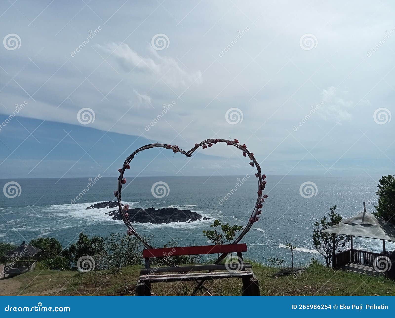 Beautiful Hearth Undert the Blue Sky and the Blue Beach Stock Photo ...