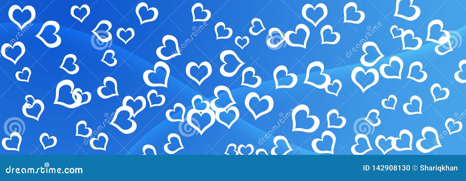 Beautiful Hearts Shape Abstract Pattern Header Background Stock Photo ...