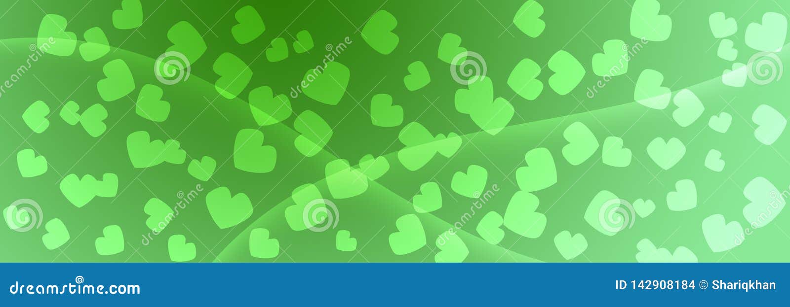 Beautiful Hearts Pattern Header Background Stock Illustration ...