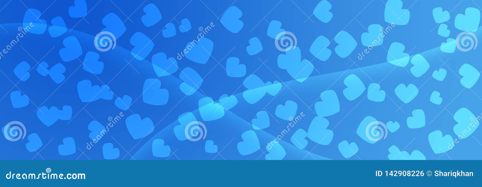Beautiful Hearts Pattern Header Background Stock Illustration ...