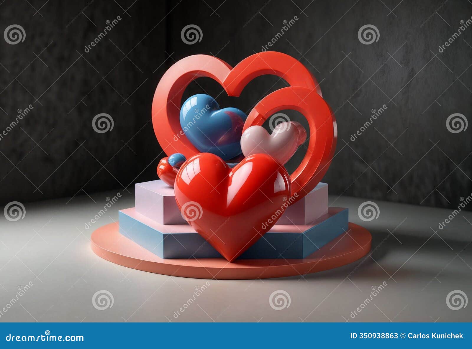 Beautiful Hearts in Studio Geometric Rendering Platform Design ...